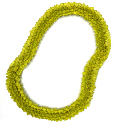 Green& white Spiral Lei - Shaka Lei
